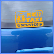 Poodle TAXI SERVICE Car Sticker Decal, Bumper v... - Folksy
