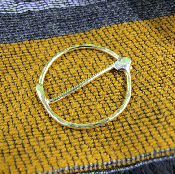 Small Scarf Ring, Brass Buckle Style Scarf Slid... - Folksy