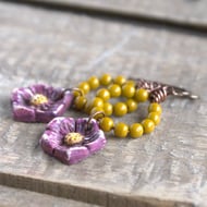 Spring Flower Polymer Clay Earrings - Folksy