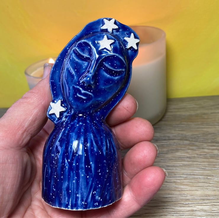 Large Moonlight Face candle snuffer - Folksy