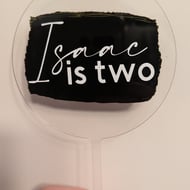 Personalised acrylic cake topper - Folksy
