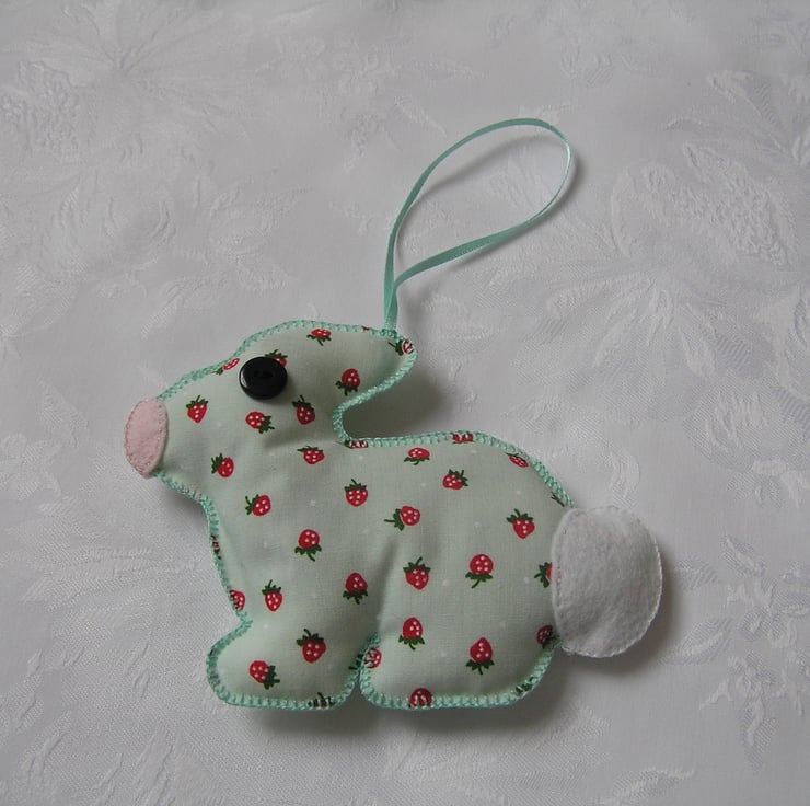 Green rabbit, lavender scented,hanging decorati... - Folksy
