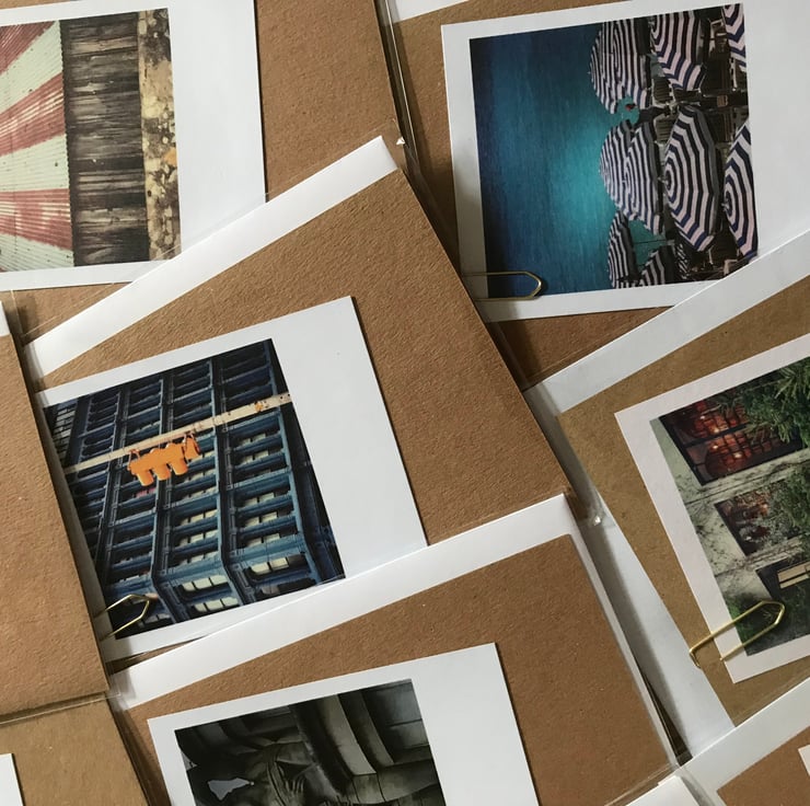 Set of 5 mixed “Polaroid” style photo cards: tr... - Folksy