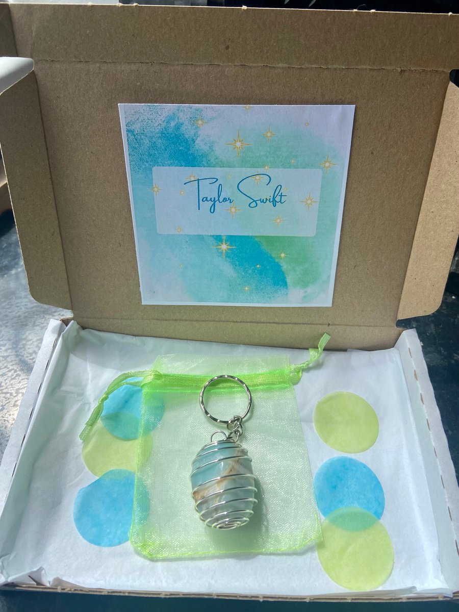 Taylor Swift album theme spiral crystal key ring - Folksy