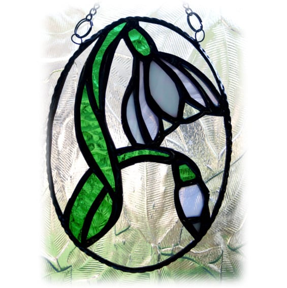 Snowdrop Stained Glass Suncatcher - a Picture - Folksy