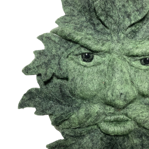 Needle felted Green man wall plaque, woollen sc... - Folksy