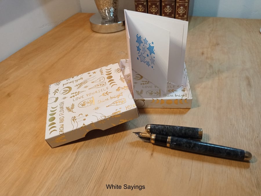 'White Sayings" Ultra-thin Gift Box and Card - Folksy