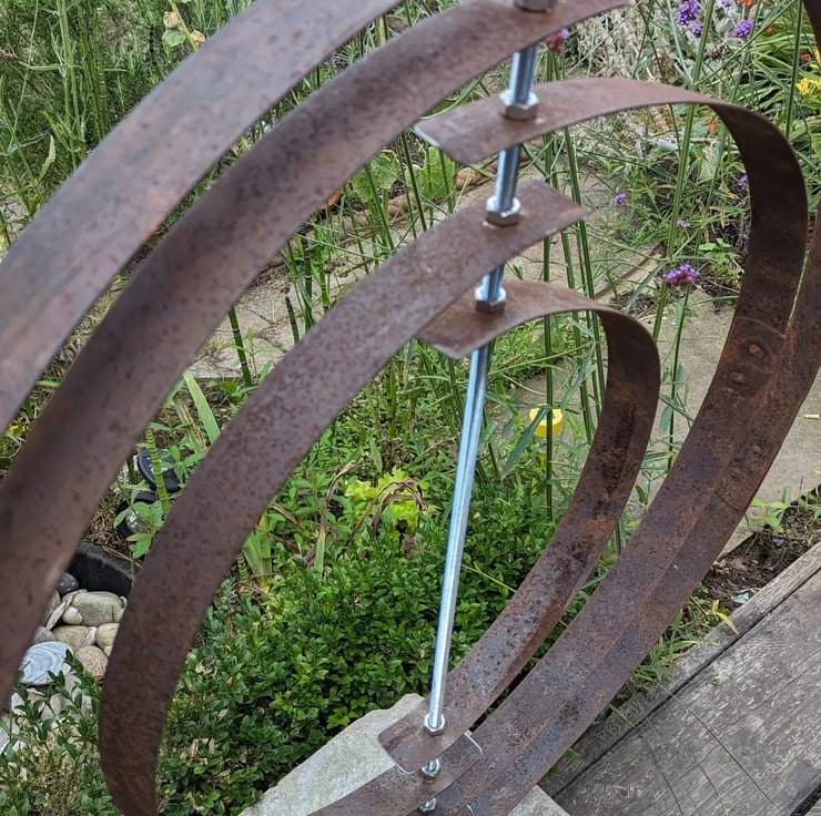 Whiskey Barrel Hoop Garden Art - Folksy