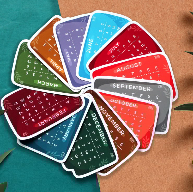 2023 Calendar stickers, mini calendar stickers,... - Folksy