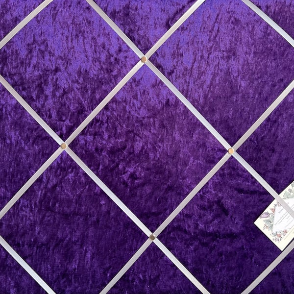 Handmade Bespoke Memo Notice Board With Purple ... - Folksy