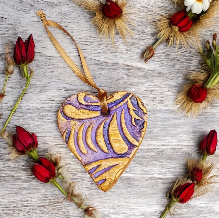 Embossed Heart Hanging Diffuser, Car Air Freshe... - Folksy