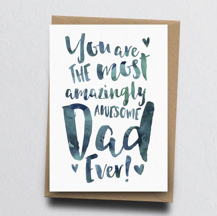 The Most Amazingly Awesome Dad Greeting Card - ... - Folksy