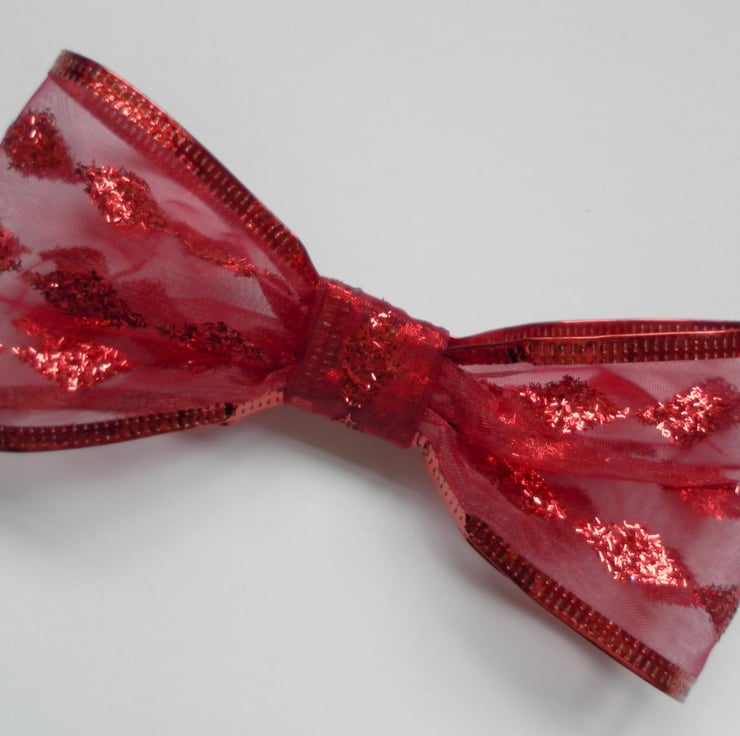 Red Hair Bow - Folksy