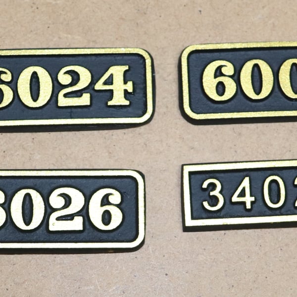 Cab side or smoke box door numbers - Folksy