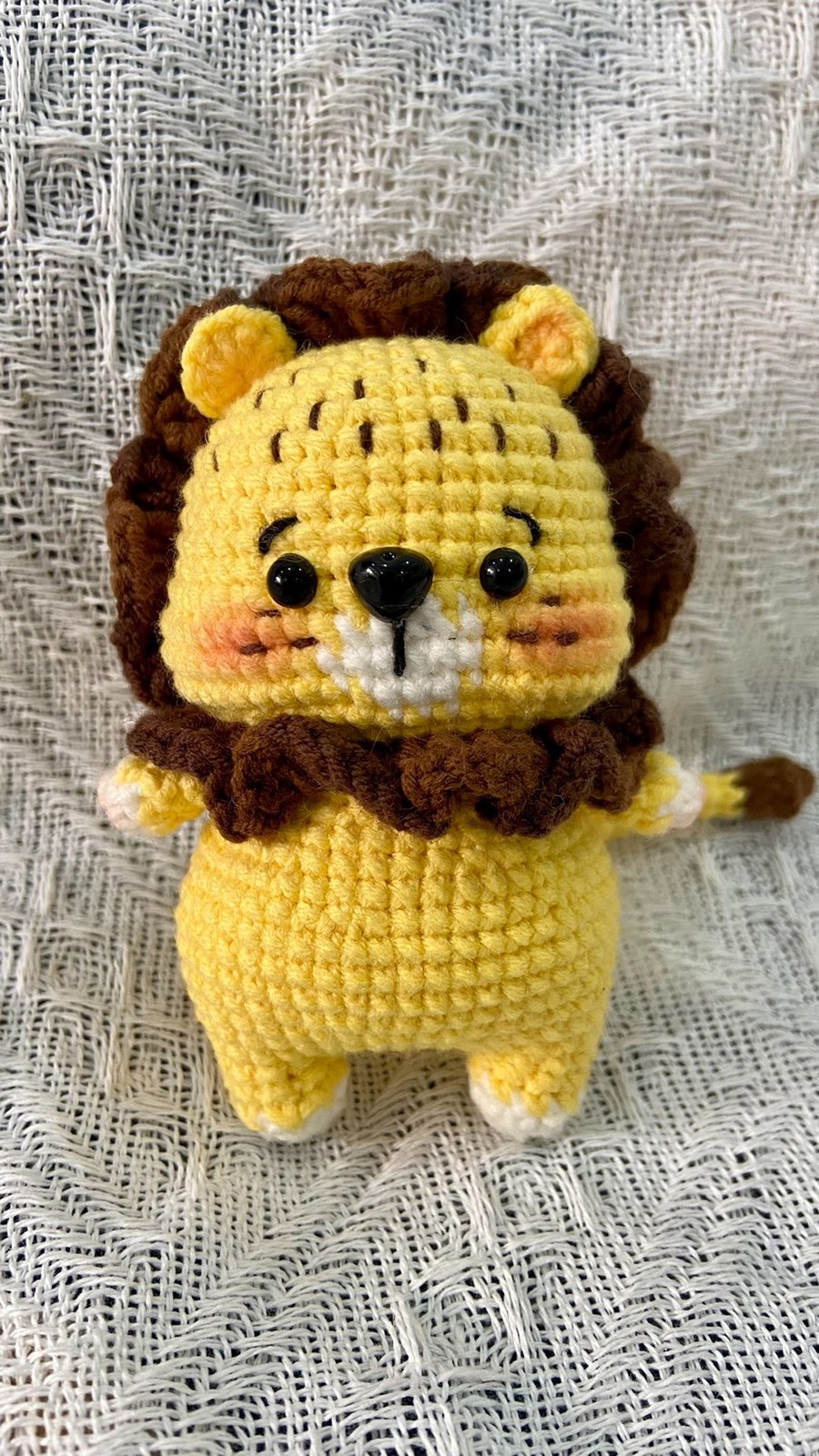 Finished Crochet Lion Doll Lion Key Chain Knitt... - Folksy