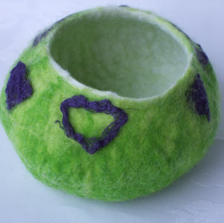 Felt Pots - handmade felt - Folksy