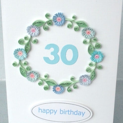 30th birthday card - Folksy
