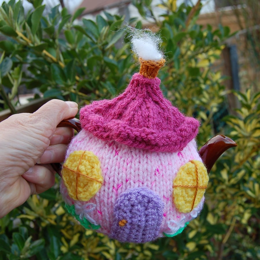 Country cottage tea cosy - hand embroidered - t... - Folksy