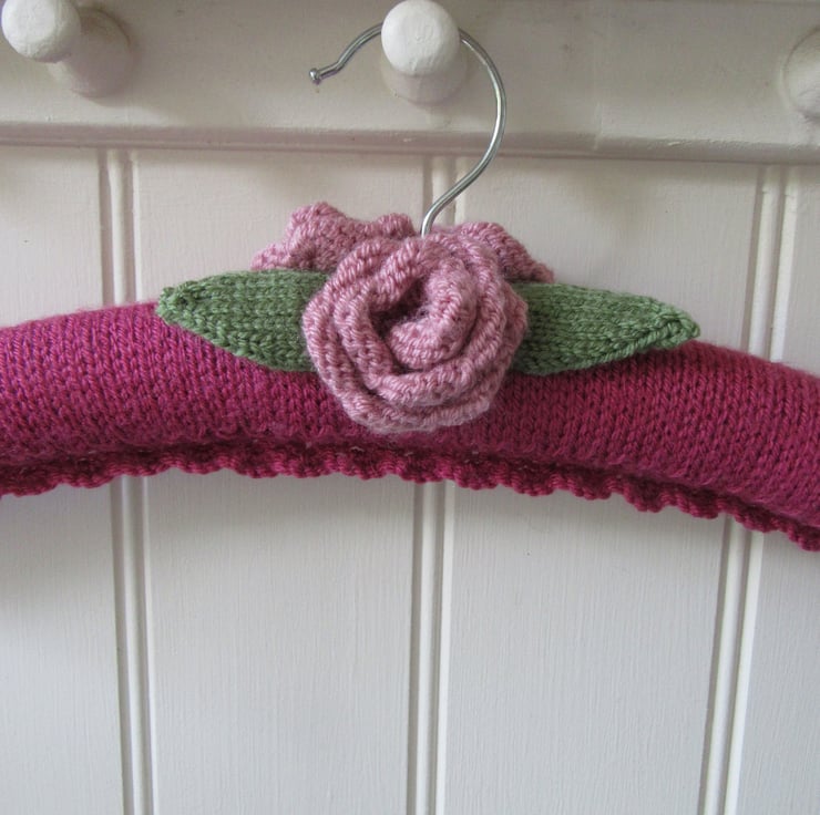 Clothes hanger coat hanger - rose - Folksy