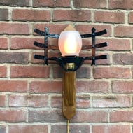 Torchiere Wall Sconce, Medieval Look, Reclaimed... - Folksy