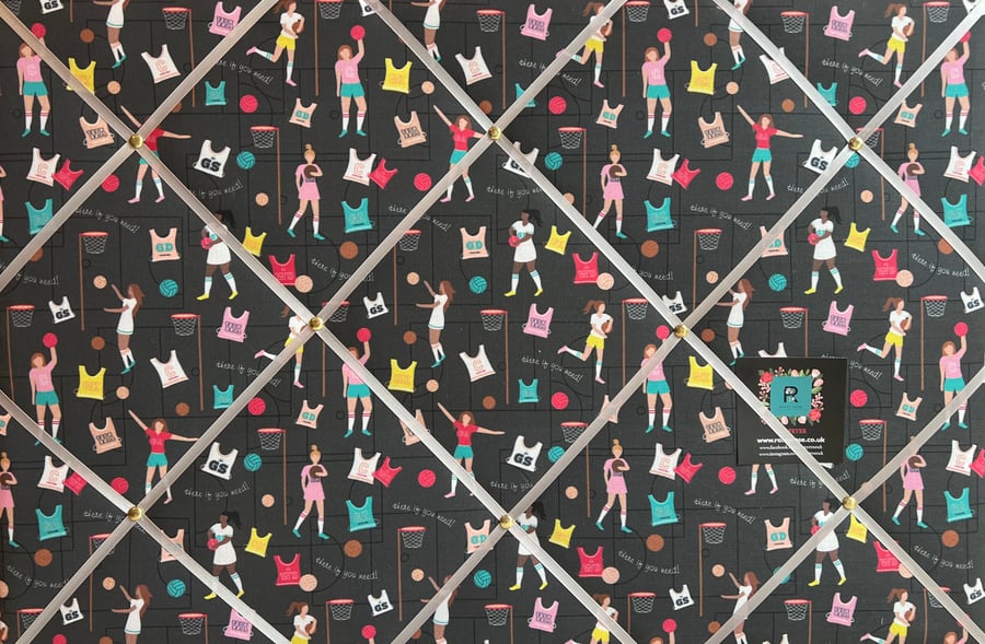 Fabric Notice Memo Board Ladies Netball Team Go... - Folksy