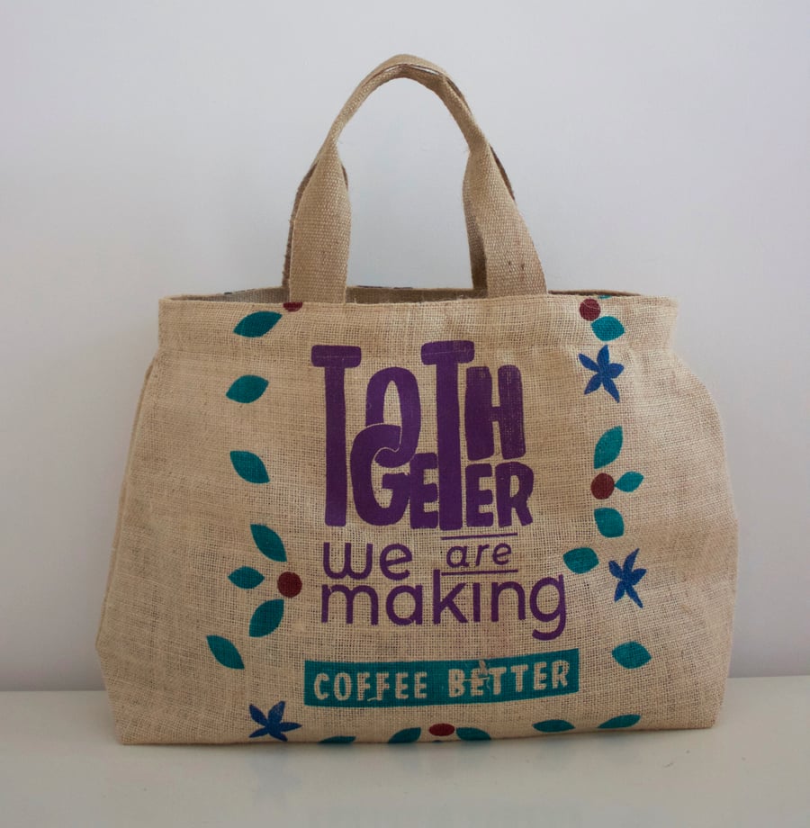 Bazaar Shopper XL jute shopping bag - Folksy