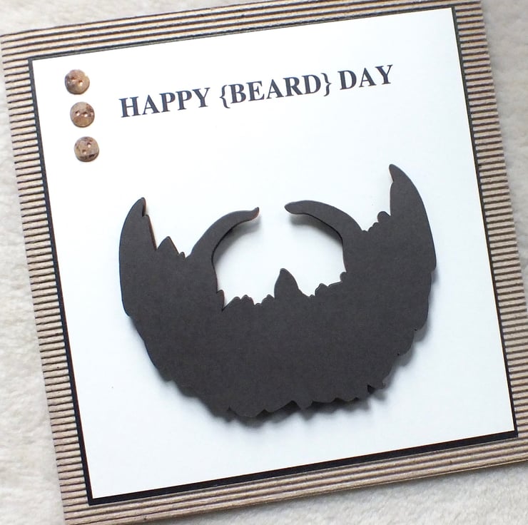 Luxury Handmade Beard Birthday Card - Folksy