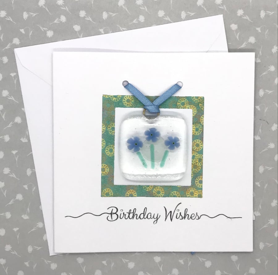 Fused Glass Birthday Card - Folksy