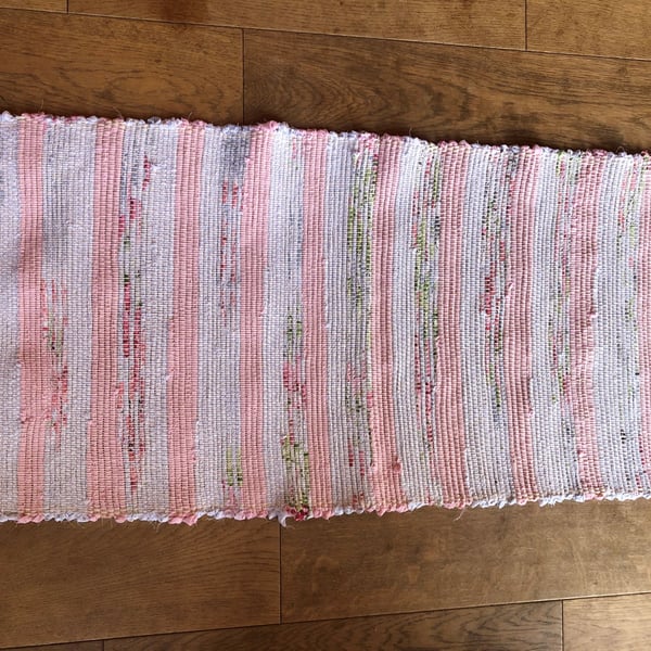 Pink & Rose Rag Rug - Folksy