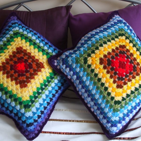 Crochet cushion - Folksy