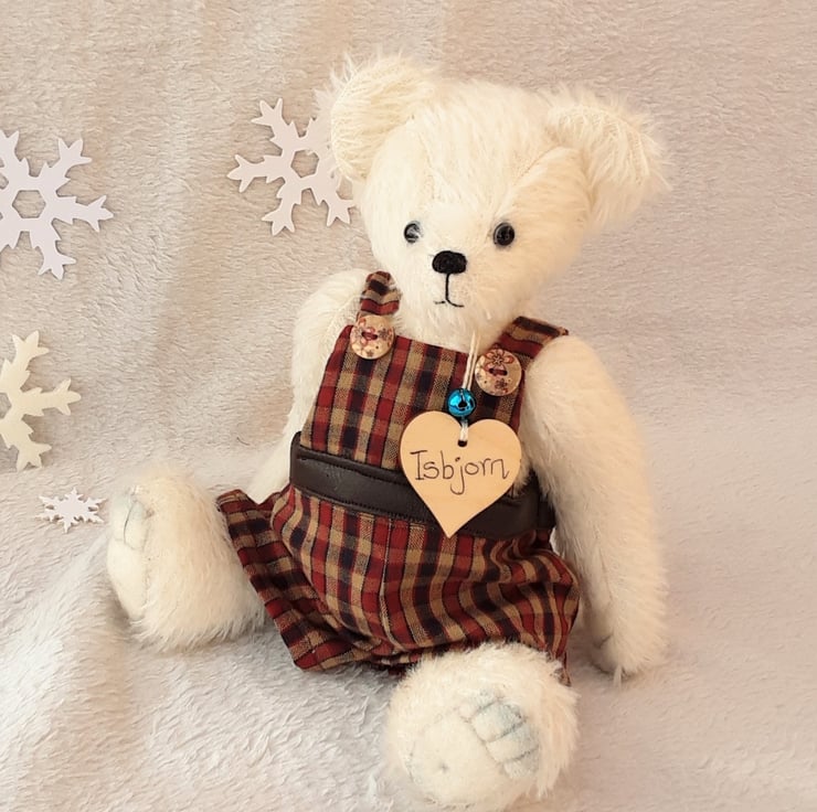 Teddy bear, mohair Polar Bear, One of a kind dr... - Folksy