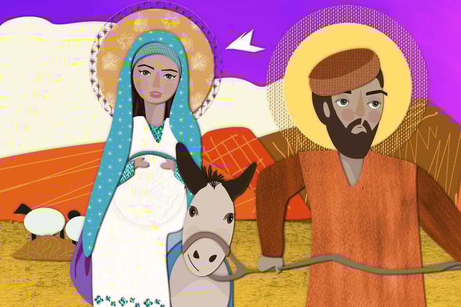 Journey to Bethlehem 10 Postcards - Folksy