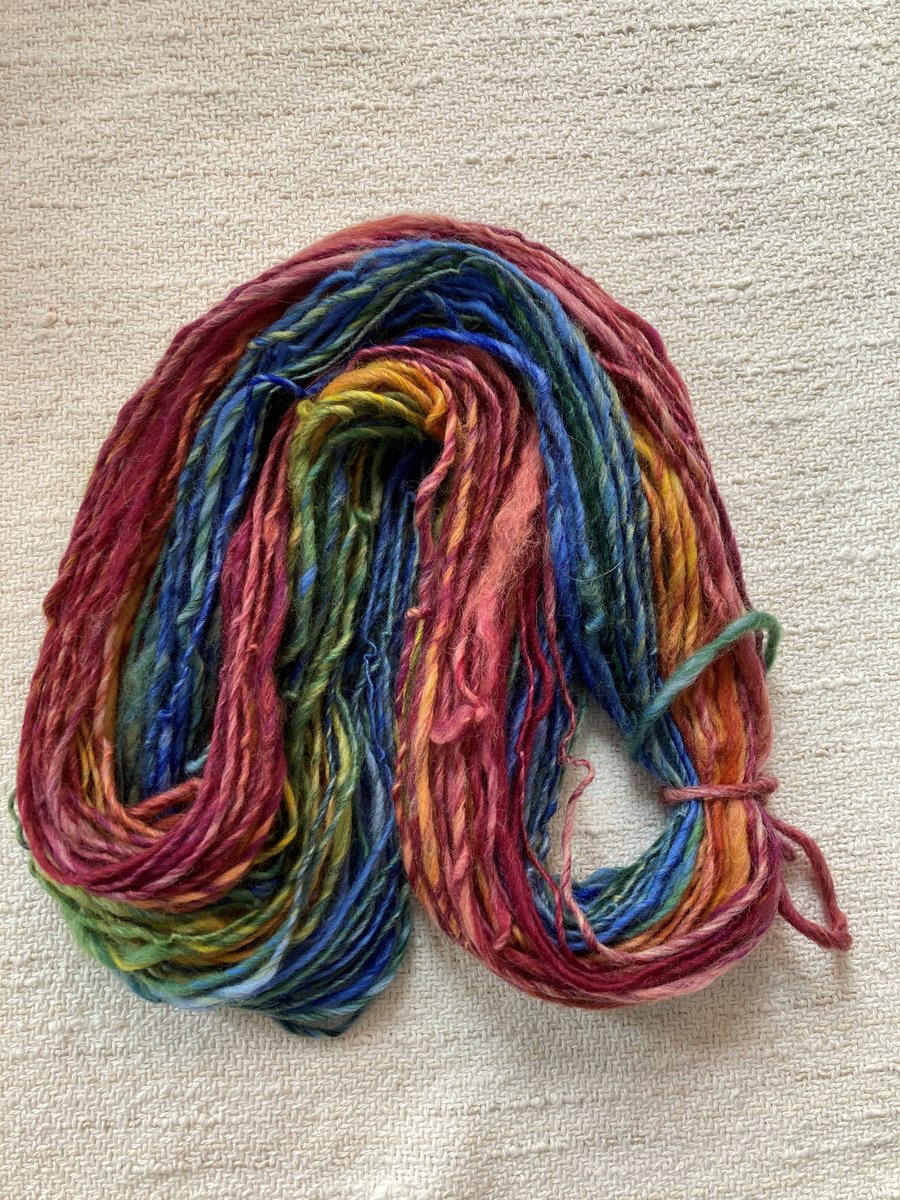 Hand Spun Wool Yarn - Woolen Spun Single Ply 50... - Folksy