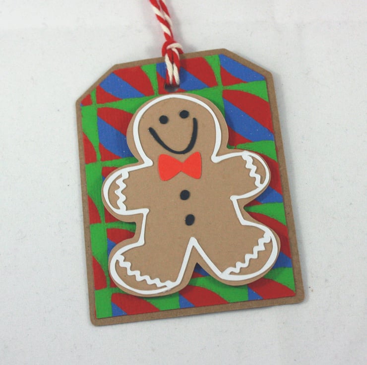 Handmade Christmas gift tags - gingerbread men ... - Folksy
