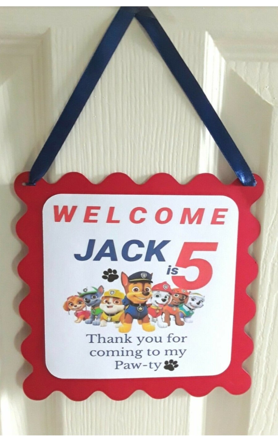 Personalised Paw Patrol Welcome Sign,Paw Patrol... - Folksy