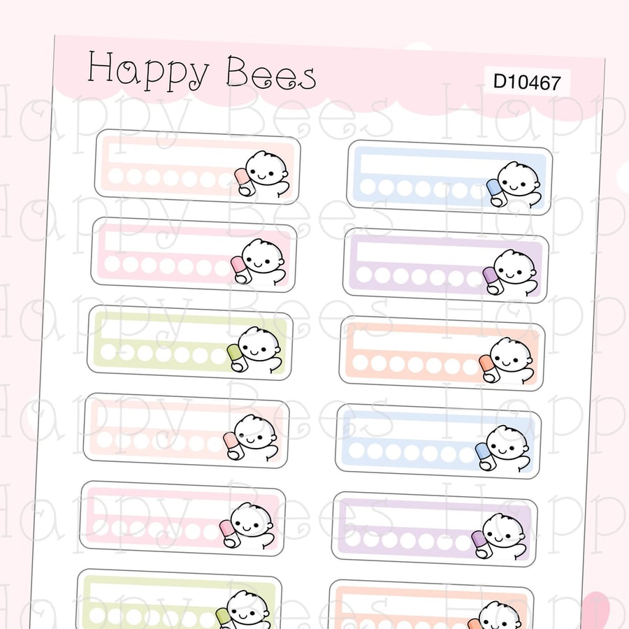 Medicine Weekly Tracker - Cute Medication Sick ... - Folksy