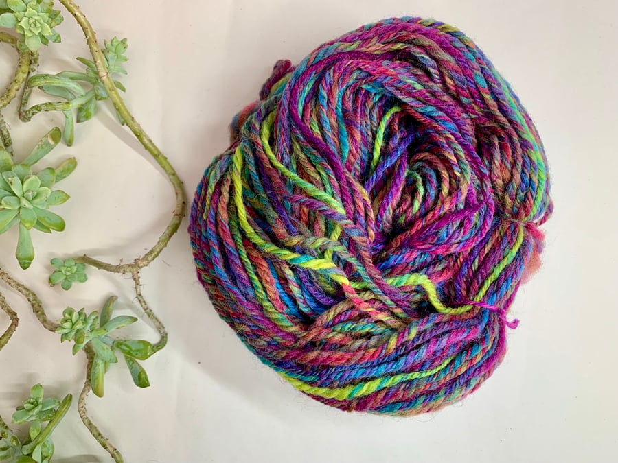 Hand spun yarn. Wool. - Folksy