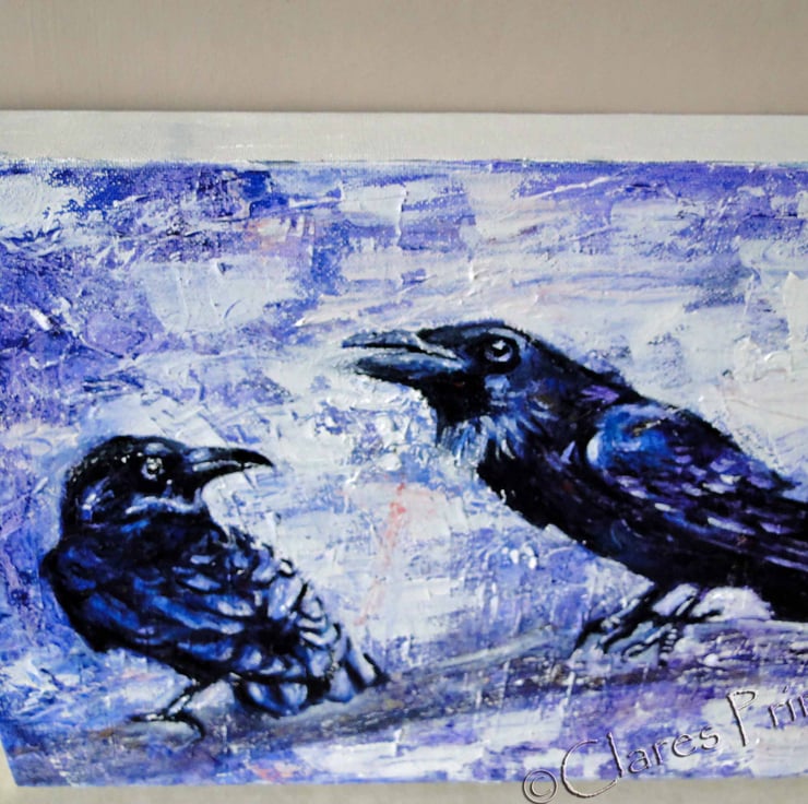Raven Speak Original Oil Painting on Canvas OOA... - Folksy