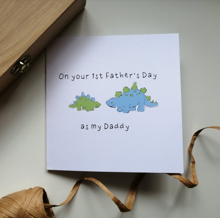 First fathers day as my daddy card, 1st father'... - Folksy