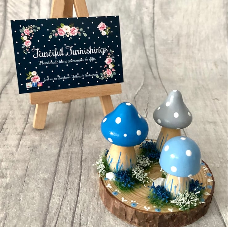 Hand painted Toadstools Mushrooms - set of 3 - ... - Folksy