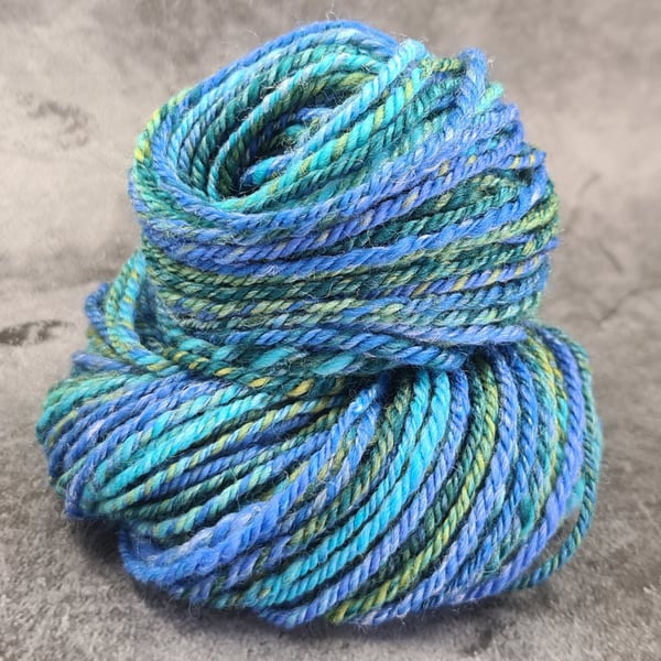 Handspun, DK Worsted yarn, 23g mini skein, meri... - Folksy