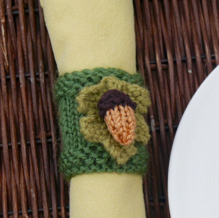 Acorn Napkin Ring, Set of Six, Autumn Decoratio... - Folksy