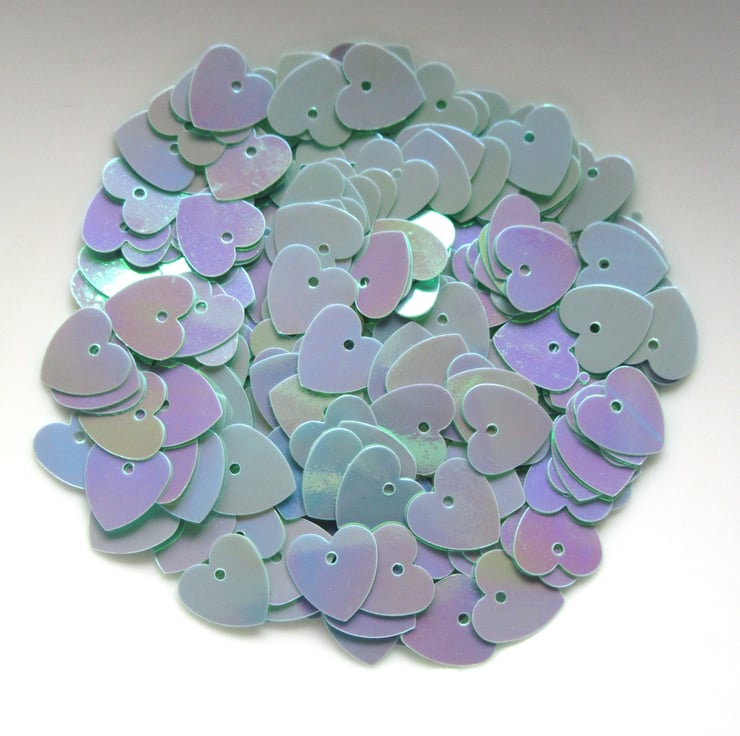 Iridescent Heart Shaped Sequins - Folksy