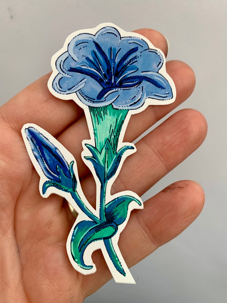 Hibiscus flower Stickers.Handmade. Vinyl. - Folksy