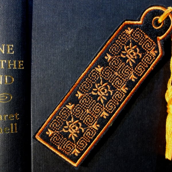 Handmade Bookmark embroidered design with coord... - Folksy