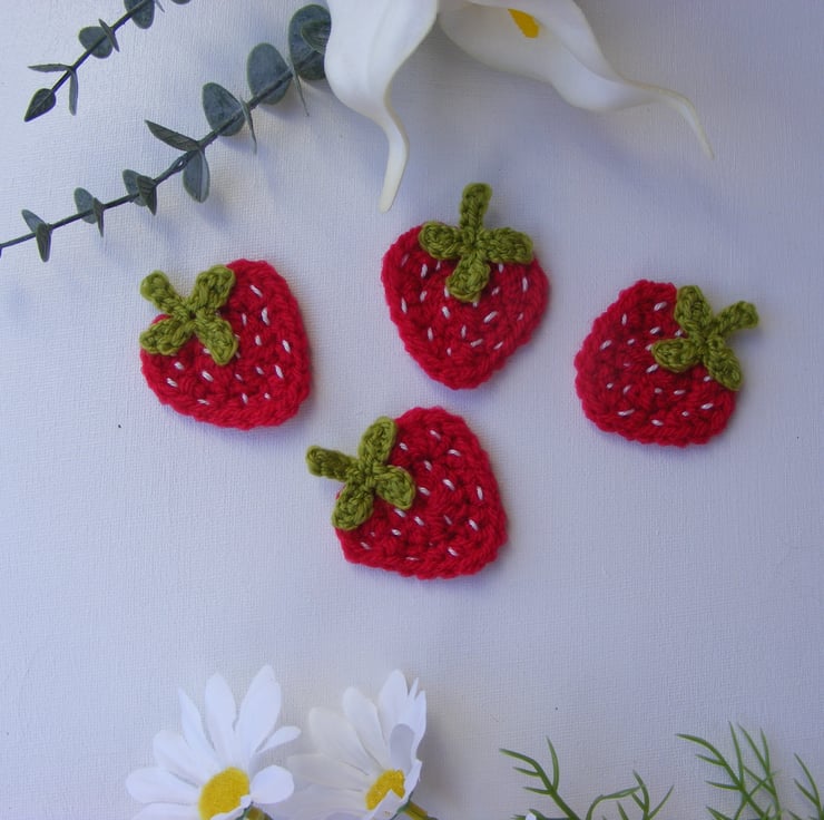 Crochet strawberries - Folksy
