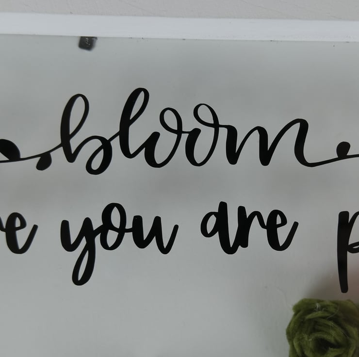 Cactus Flower Motivational Wall Décor - Folksy