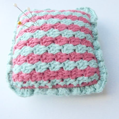 Pincushion, crochet square pincushion, organic ... - Folksy