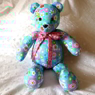 Home Decor Multi-Coloured Teddy Bear - Folksy
