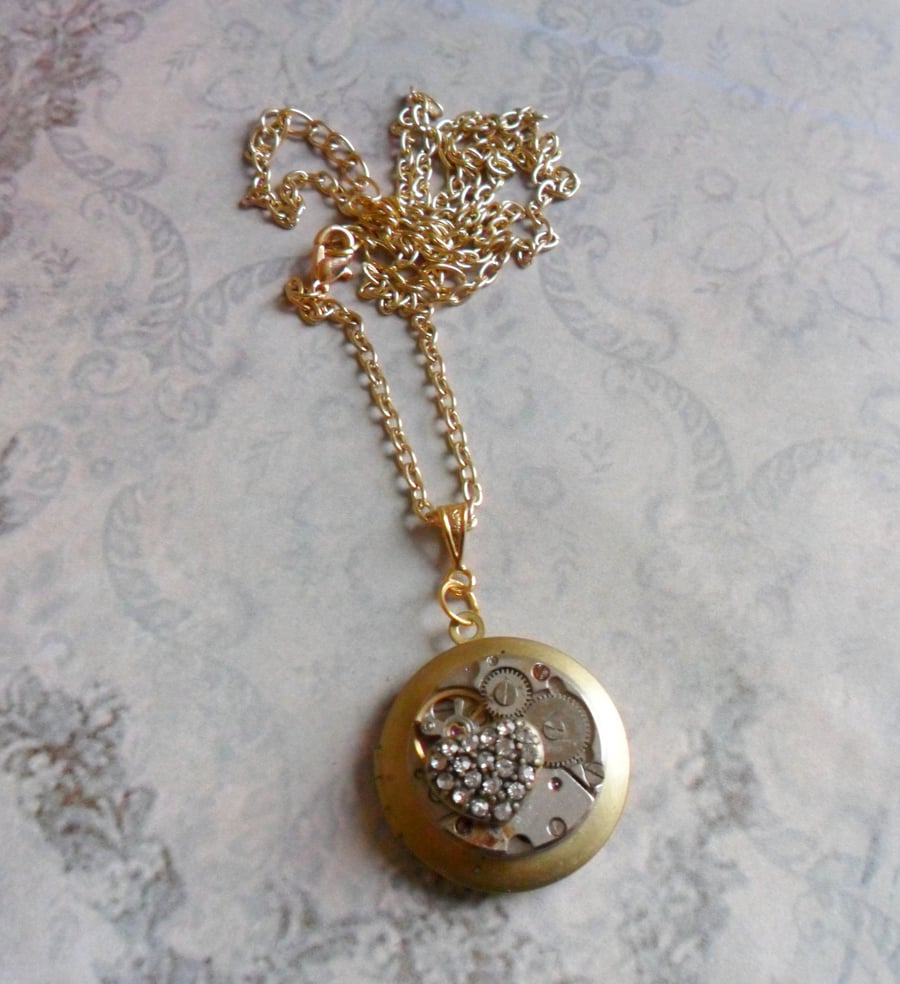 My Heart For All Time Valentine Locket - Folksy